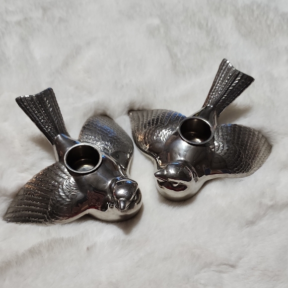Birds Taper candlestick holders | Holiday | Set Of Birds Heavyweight ...